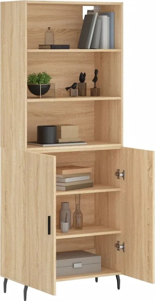 vidaXL Skříň highboard 69,5 x 34 x 180 cm kompozitní dřevo [3189272] Barva: Betonová šedá