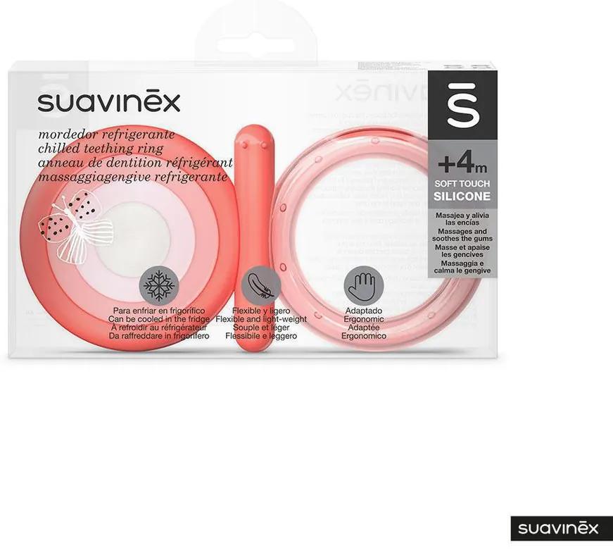Suavinex Chladící kousátko silikonové STEP 24m+ Růžové