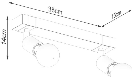 Sollux SL.1296 - Bodové svítidlo ZUCA 2xE27/15W/230V černá