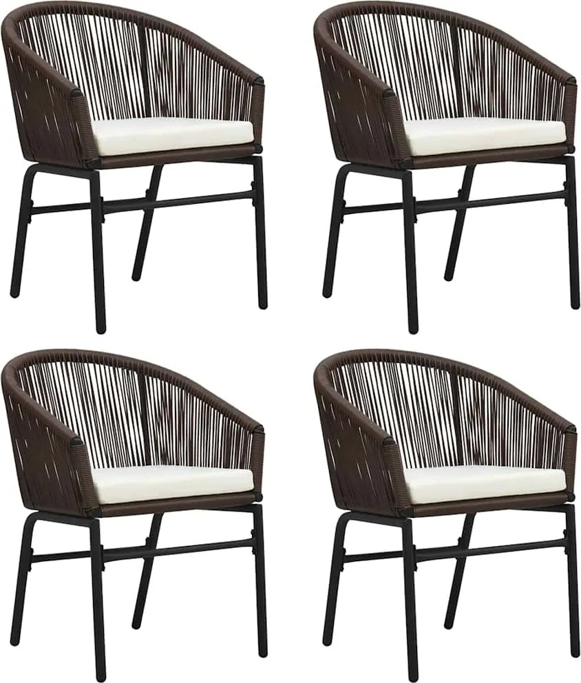 5dílný zahradní jídelní set hnědý 3099247