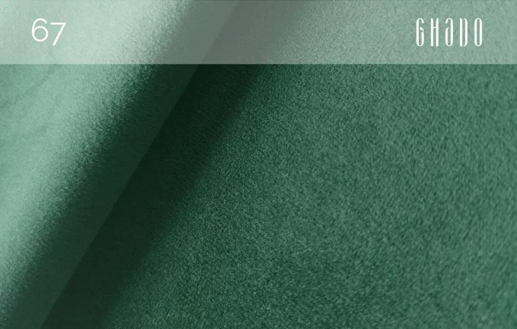 Třímístná pohovka shel 210 cm samet zelená MUZZA