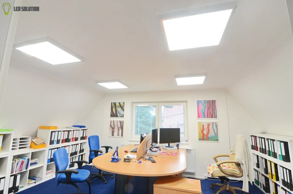 LED Solution Stříbrný přisazený LED panel s rámečkem 600 x 600mm 40W Premium Barva světla: Studená bílá 189019_191021