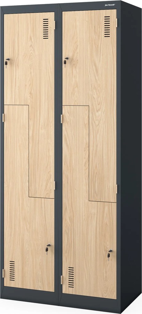 Šatní skříň typu L antracitová, dub sonoma, 800x1850x450 mm: JULIA Eco Design