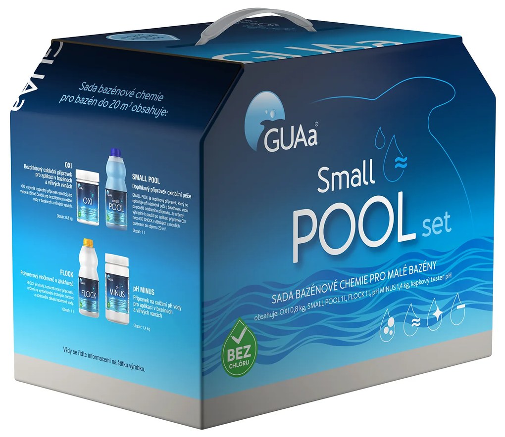 GUAa SMALL POOL set - bazénová chemie - sada pro malý bazén do 20 m3