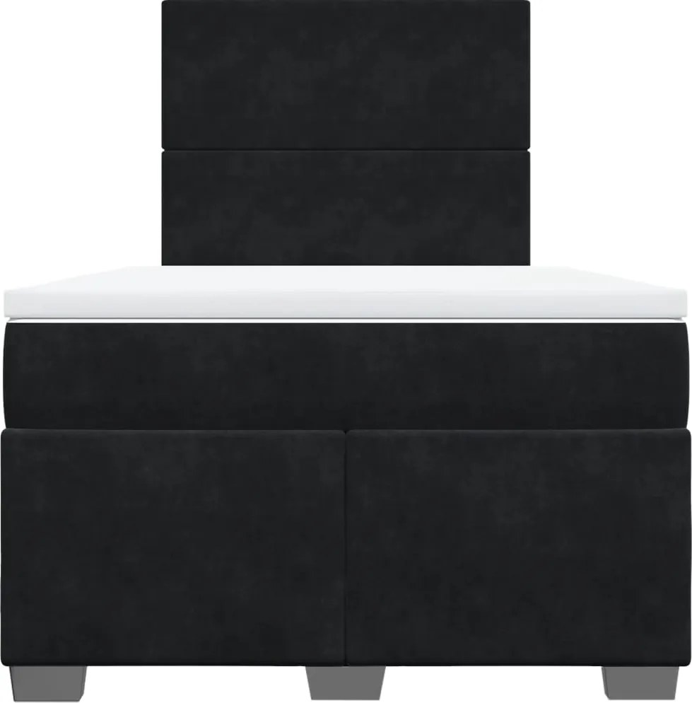 Box spring postel s matrací černá 120 x 190 cm samet 3293154