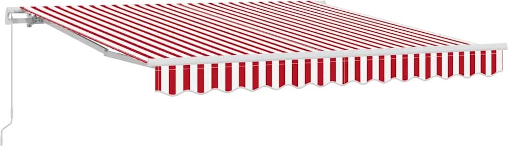 Stahovací markýza Červená a Bílá 300 x 250 cm 3329979