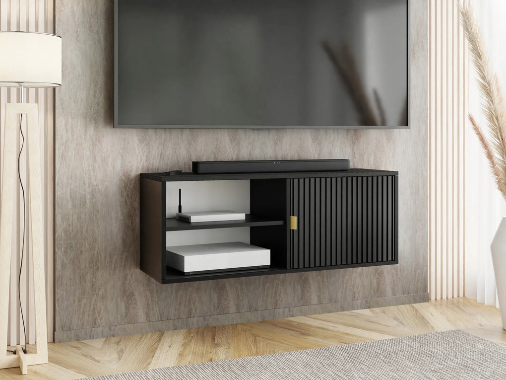 TV skříňka ELI 2 otevřenáTV skříňka černý