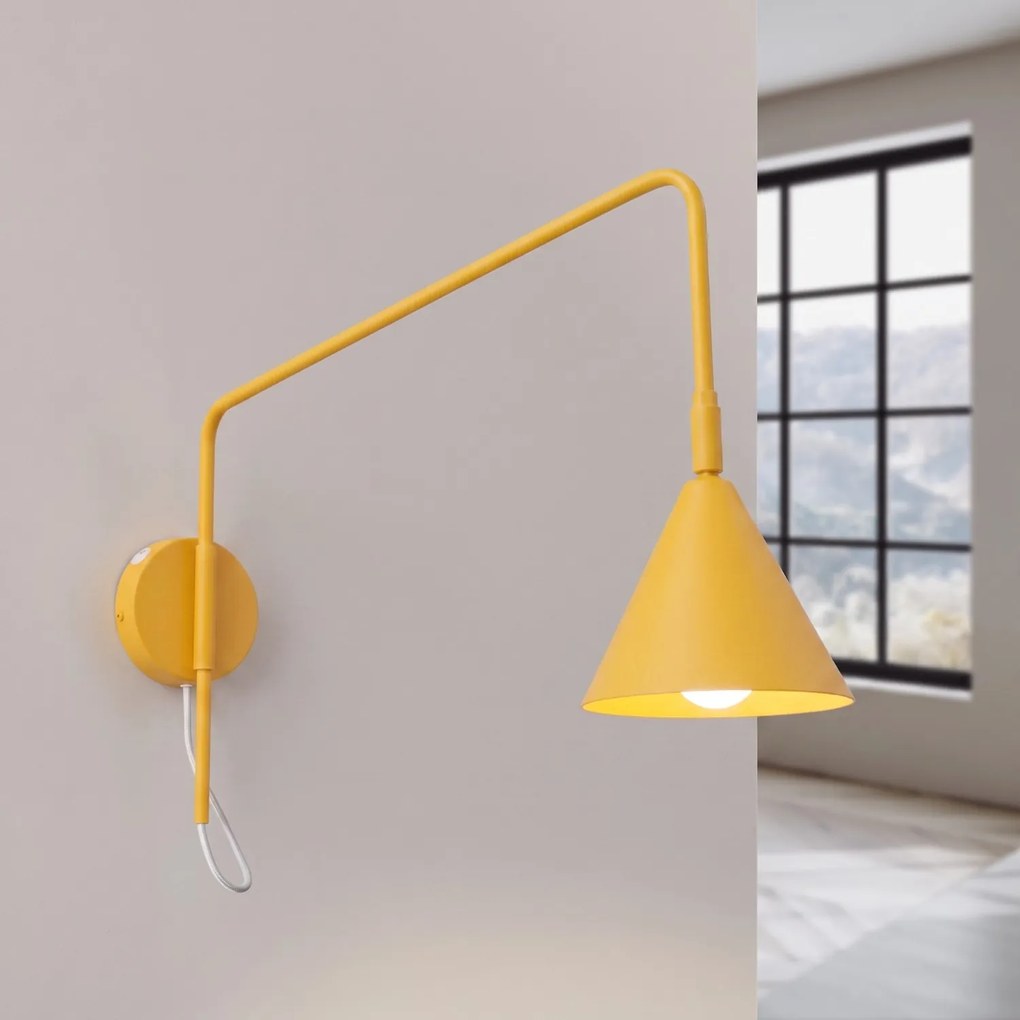 Sollux Lighting Nástěnné svítidlo NOX 1 žluté s vypínačem