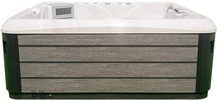 Akrylátová vířivka Maxspa, 230 x 230 x 89 cm Barva: mramorově-bílá, Barva bočnice: šedá