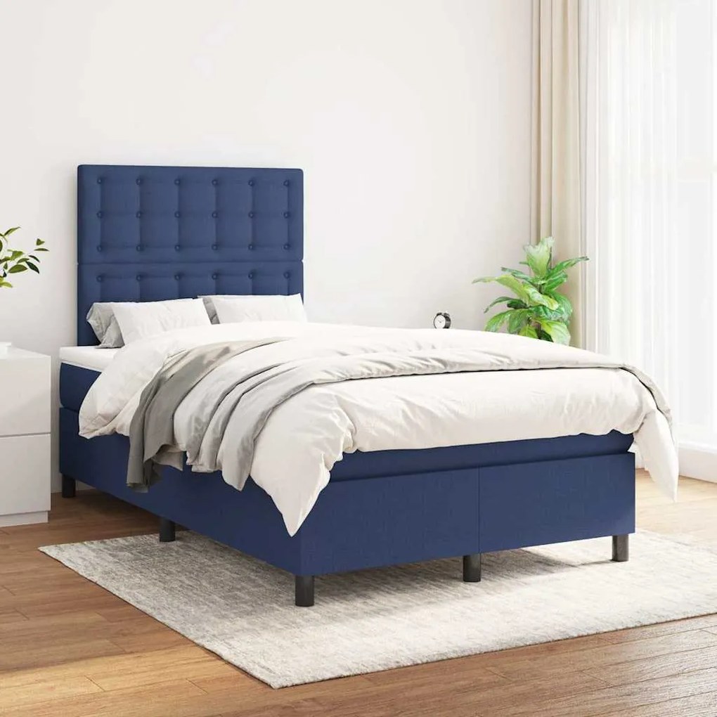Box spring postel s matrací černá 120x190 cm textil 3269915