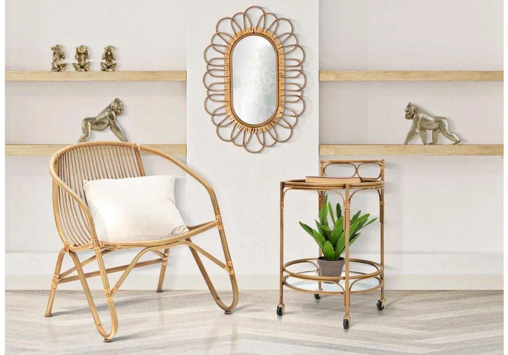 Designový servírovací vozík Gennipha 51 cm hnědý