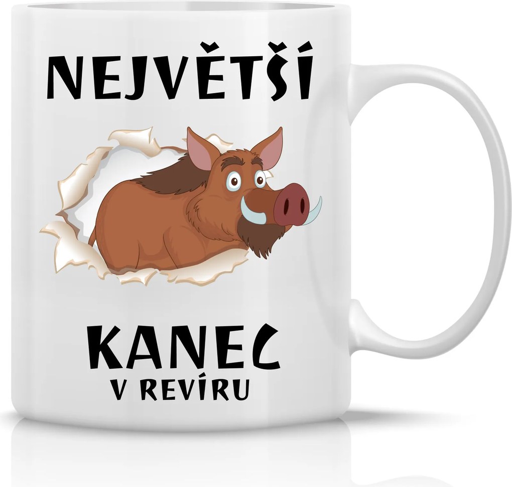 NEJVĚTŠÍ KANEC - klasický bílý keramický hrníček 300 ml