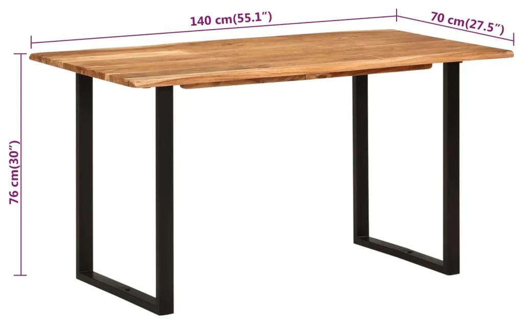 Jídelní stůl 140 x 70 x 76 cm masivní akáciové dřevo - Default Title