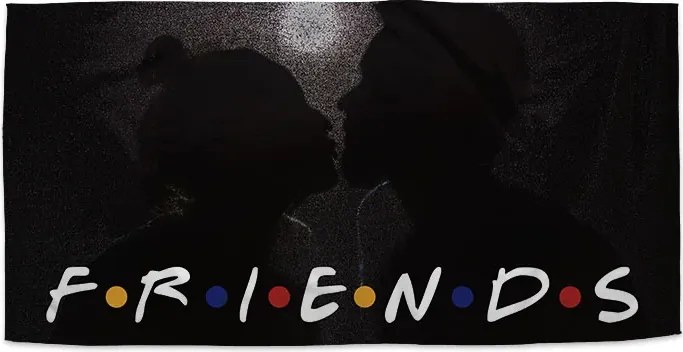 Sablio Ručník Seriál přátelé FRIENDS Polibek - 50x100 cm
