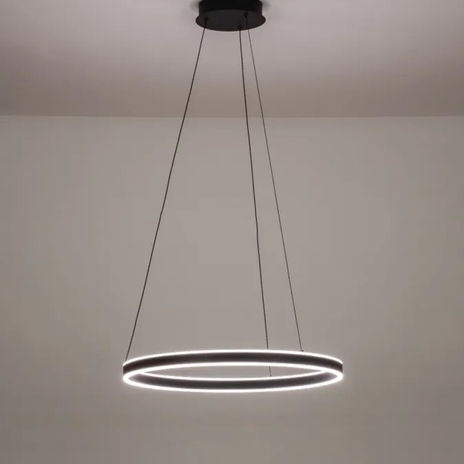 Závěsné kruhové LED svítidlo nad jídelní stůl Delta Maximus Black 60