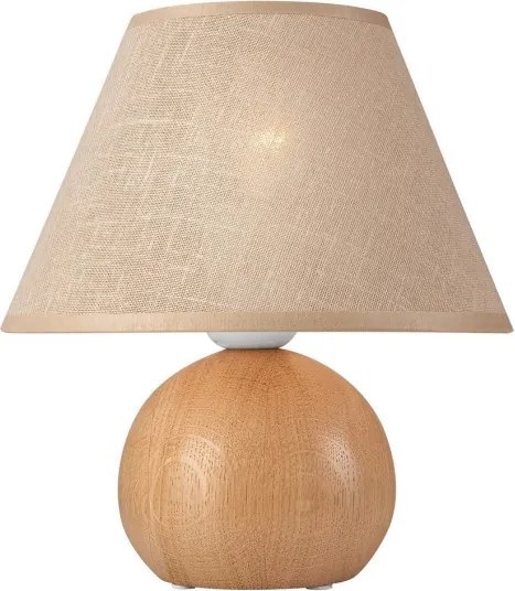 Stolní lampa JUTA 1xE27/60W/230V dub/béžová
