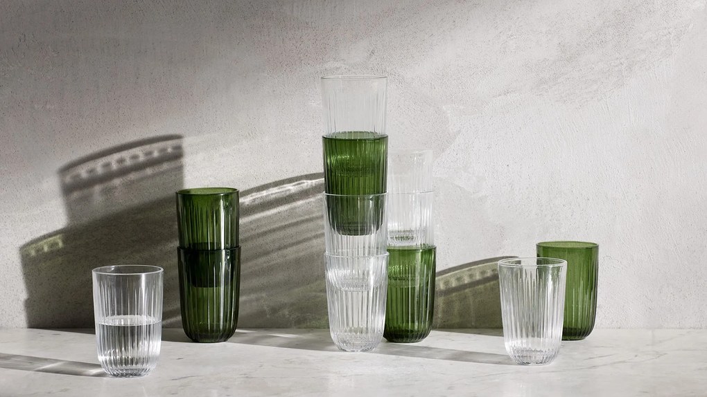 KÄHLER Sklenice na vodu Hammershøi Clear 370 ml – set 4 ks, čirá barva, sklo