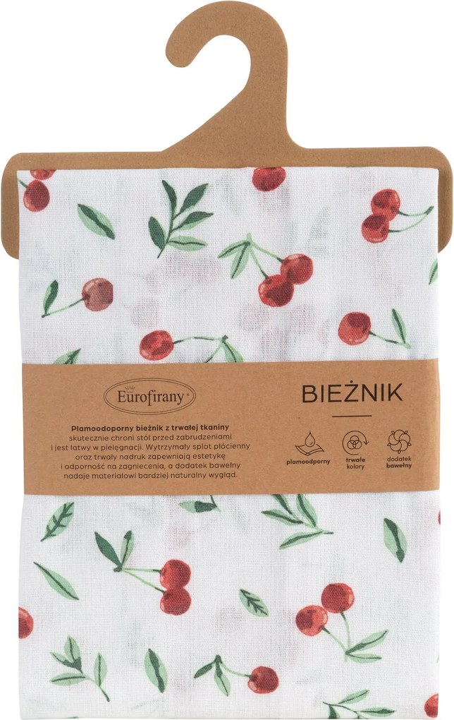 BĚHOUN NA STŮL CHERRY 40X140 CM VZOROVANÝ