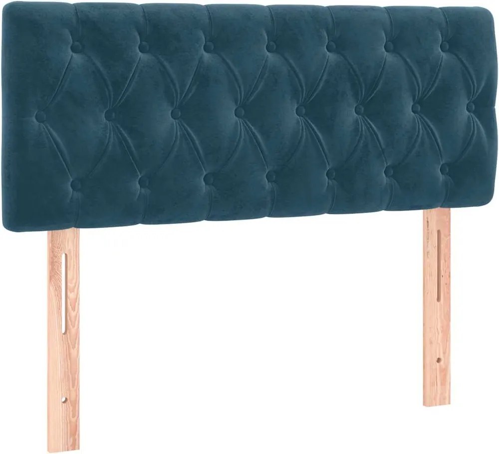 Box spring postel s matrací tmavě modrá 100x200 cm samet 3127659
