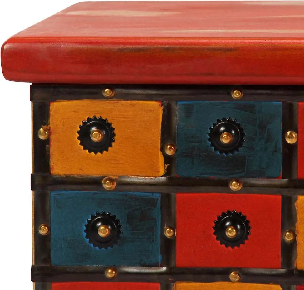 Úložný box červený 110 x 40 x 40 cm masivní akáciové dřevo 247669