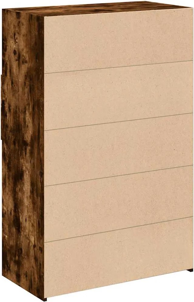 Skříň highboard kouřový dub 80 x 42,5 x 124 cm kompozitní dřevo 3281389