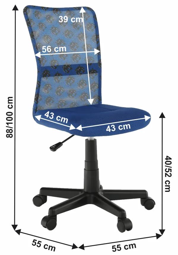 Dětská otočná židle Gofry (modrá). 1016086