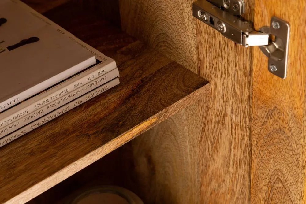 Designová komoda Shayla 177 cm přírodní mango - skladem