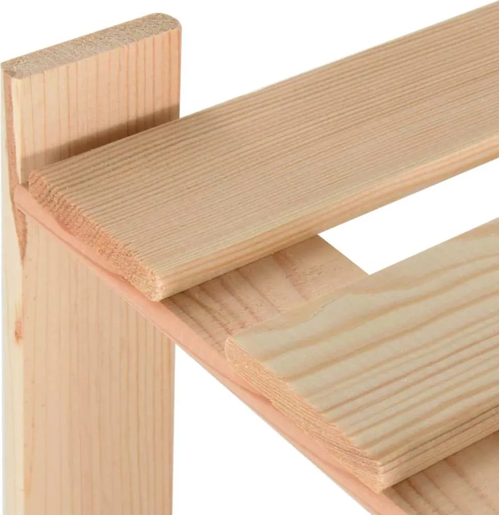 Úložný regál se 3 policemi 80 x 28,5 x 90 cm masivní borovice 327321