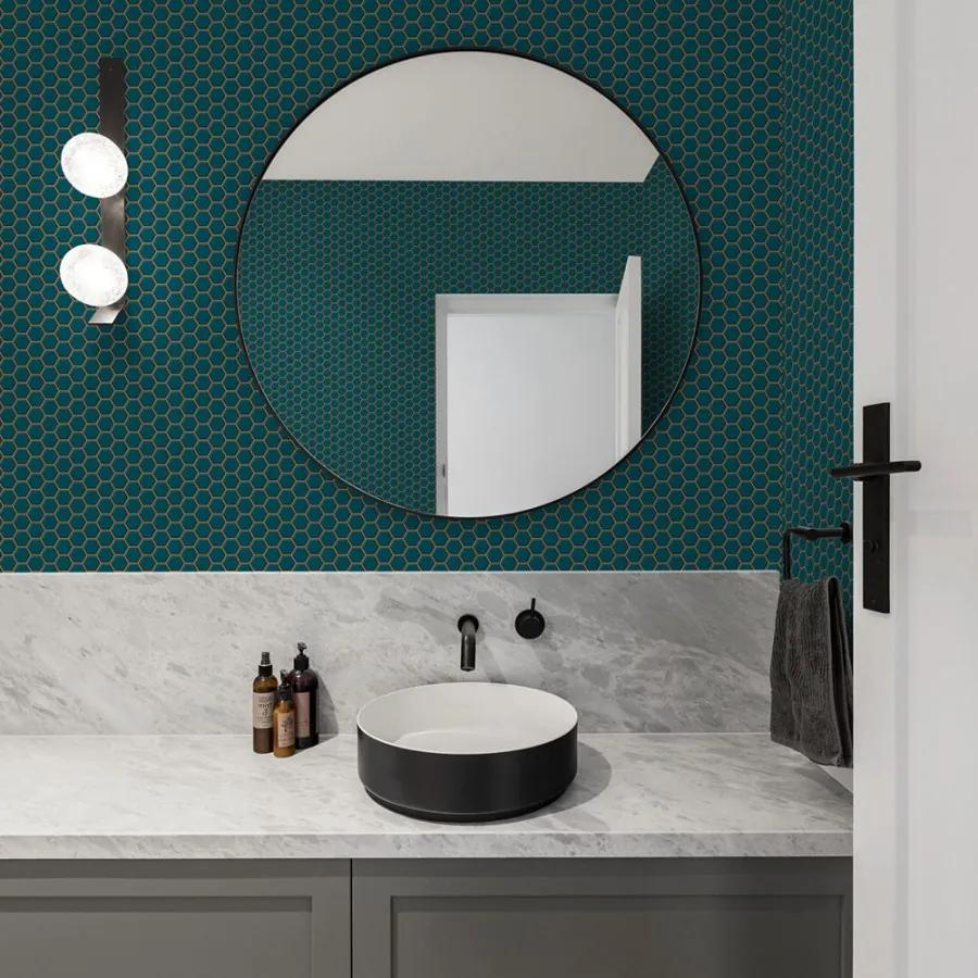 Koupelnová a kuchyňská vliesová tapeta s hexagony 112651 | Lepidlo zdarma