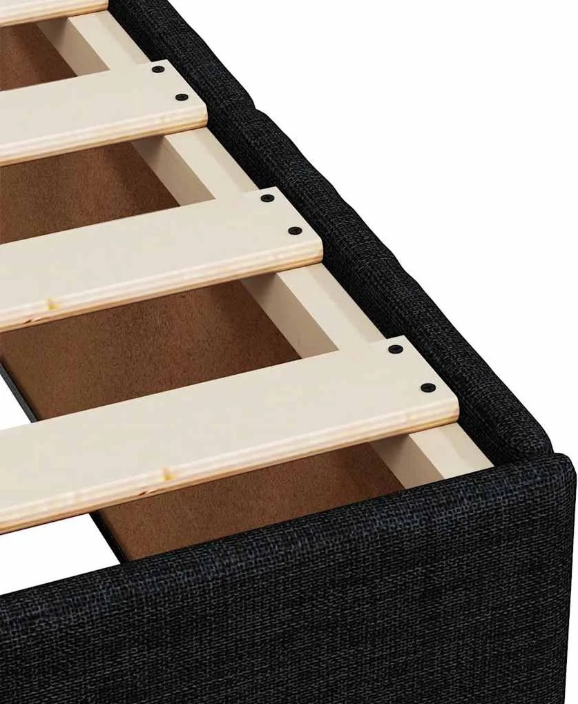 Rám postele bez matrace černý 100 x 200 cm textil 3284813