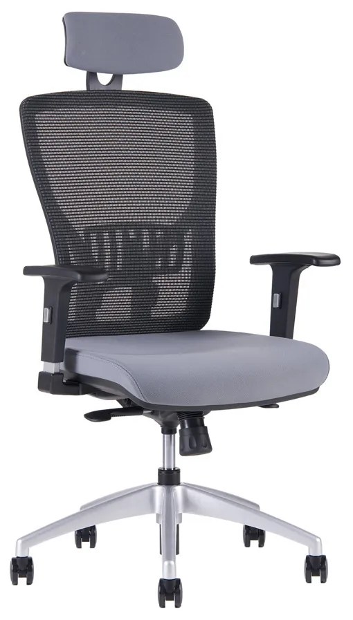 Office Pro Kancelářská ergonomická židle Office Pro HALIA MESH SP – s podhlavníkem, více barev Šedá 2625