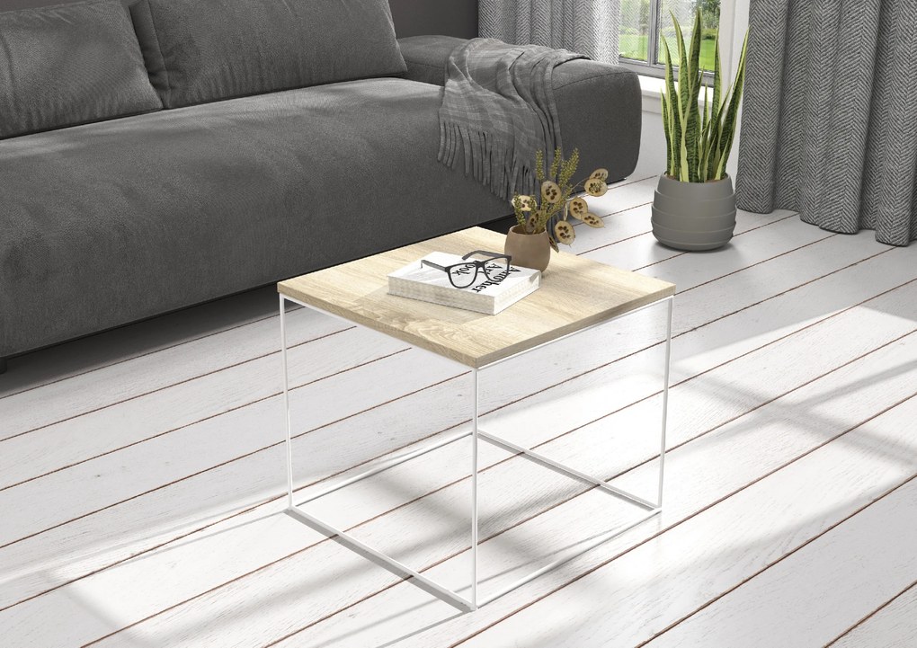 ADRK Furniture Konferenční stolek ELENA 50x50 CT-ELE-W-S