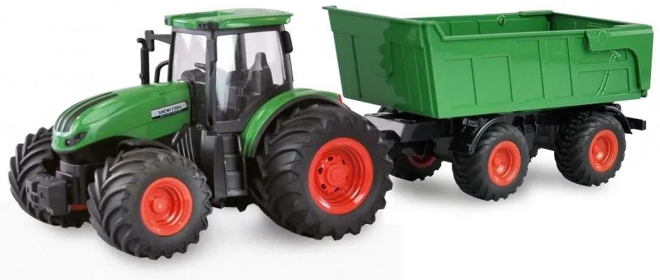 Rc model amewi rc traktor 2,4 ghz se sklápěcím přívěsem, světla, zvuk 1:24