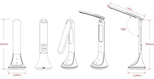 GLOBO 58329W - LED Stmívatelná stolní lampa TYREL 1xLED/4W/230V