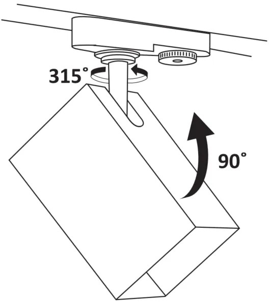 Bodové svítidlo do lištového systému SQUARE 3xGU10/10W/230V + 1 m lištový systém
