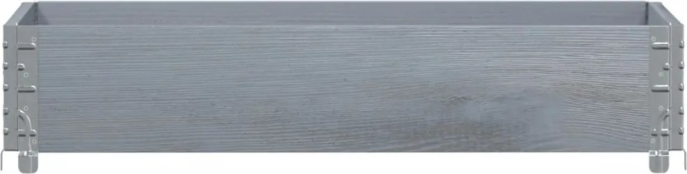 Zahradní truhlík šedý 100 x 50 cm masivní borové dřevo 3295389