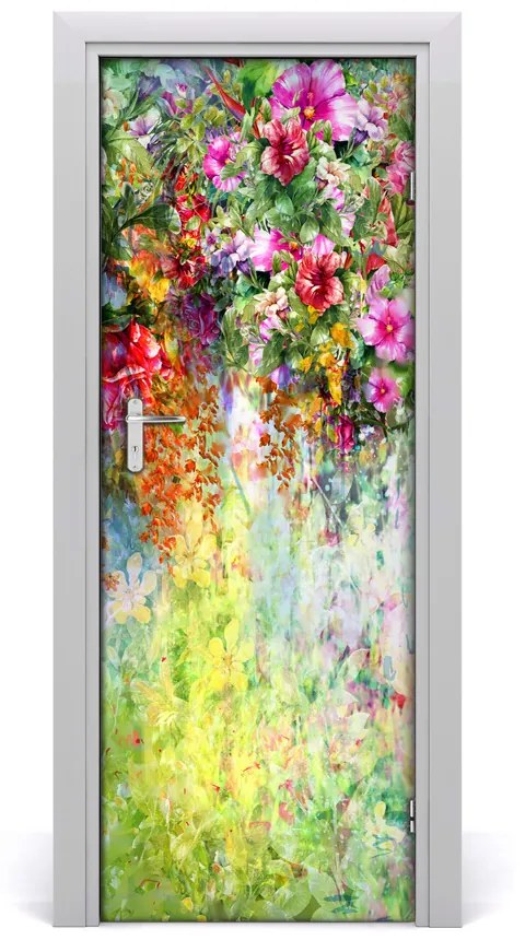 Fototapeta na dveře Barevné květiny 95x205 cm