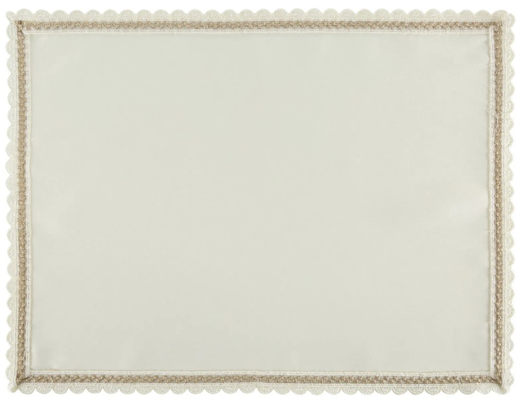 SADA 4 KS PROSTÍRÁNÍ NA STŮL LACE 30X40 CM KRÉMOVÁ