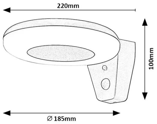Rabalux 77010 - LED Solární svítidlo se senzorem CERTOVO LED/4W/3,7V IP44