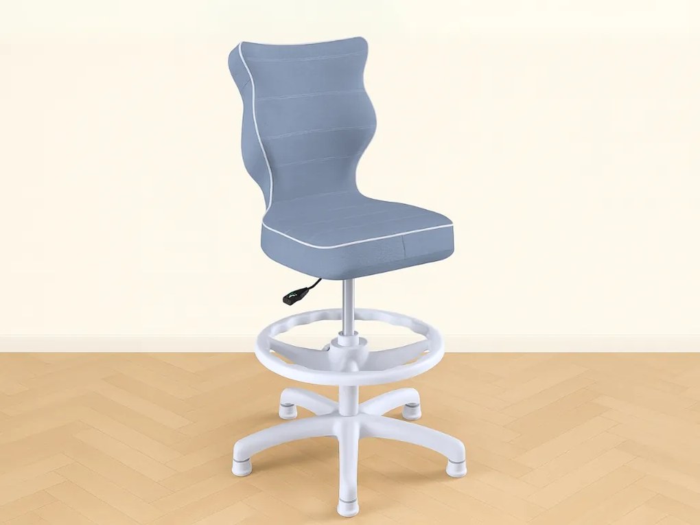 Ergonomická židle bez koleček pro děti k psacímu stolu MODRÁ Zvolte rozměr: dítě 119 - 142 cm (výška stolu 71 - 82 cm)