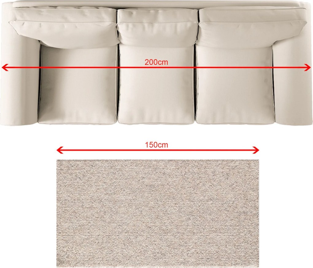 Koberec Solaro beige/grey 80x150 cm