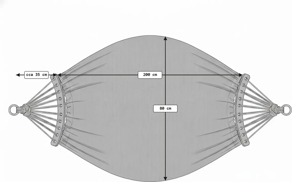 Houpací síť ZENVIO COMFORT 200x80 cm, červená + taška zdarma