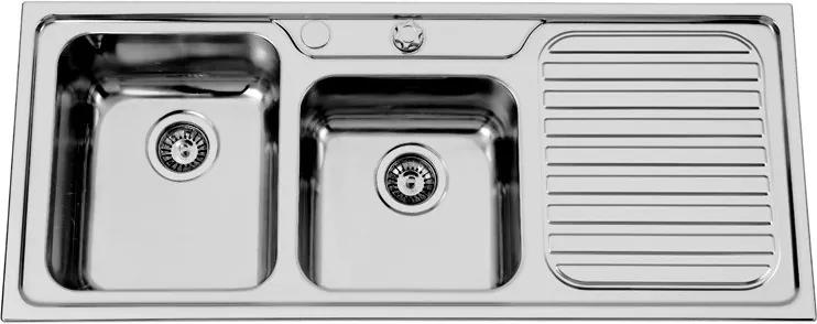 Sinks CAPRICE 1200 DUO V 0,7mm levý leštěný (RDCAL12050027VL) Sinks