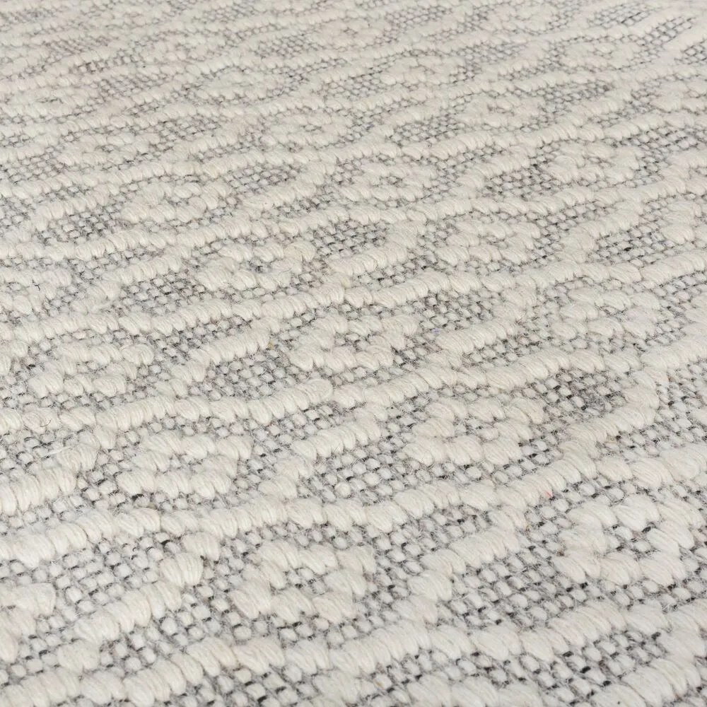 Flair Rugs, Ručně tkaný kusový koberec Nur Wool Dream Grey/Ivory, 80x150, šedá, ložnice
