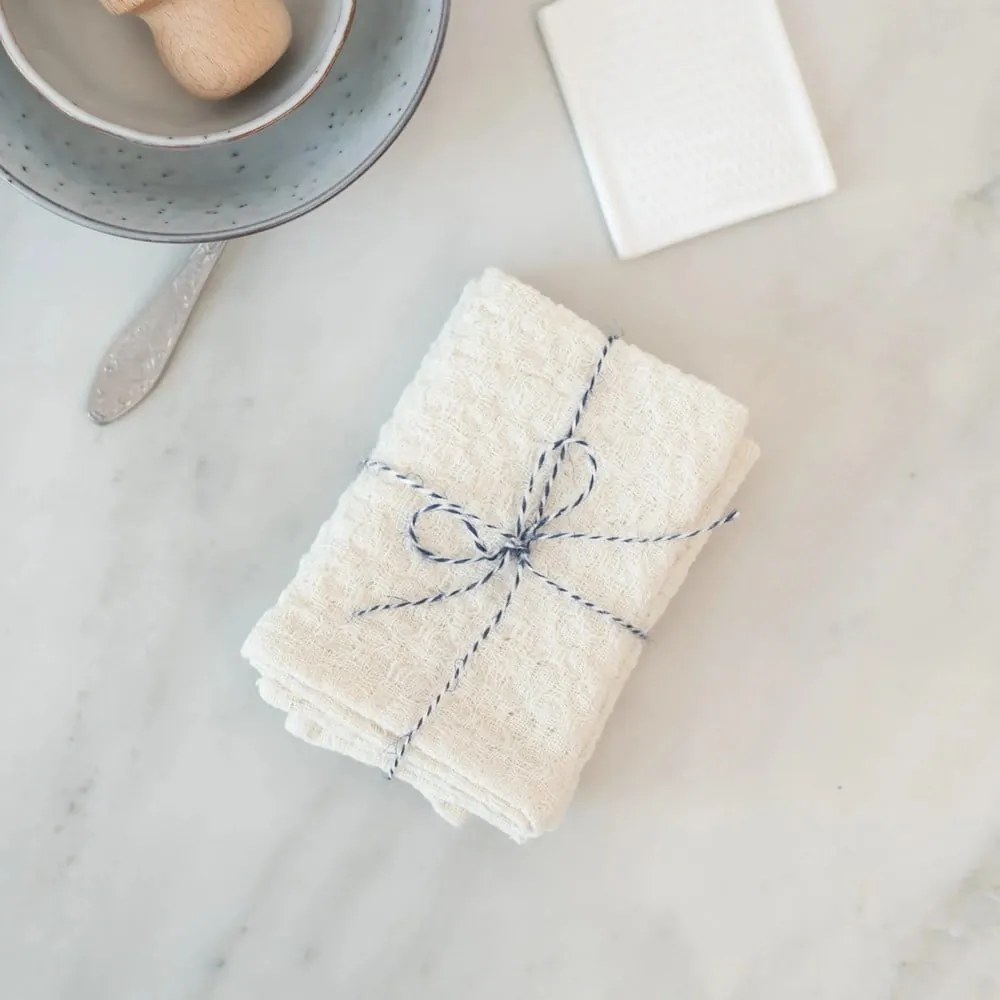 Lněné utěrky v sadě 2 ks 26x26 cm Undyed – Linen Tales