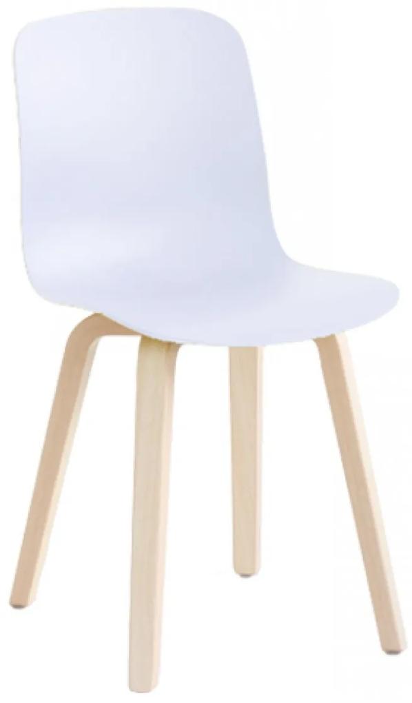 MAGIS - Židle SUBSTANCE s dřevěnou podnoží - jasan / bílá