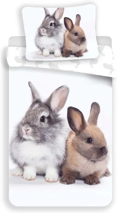 JERRY FABRICS Povlečení Bunny Friends Bavlna, 140/200, 70/90 cm