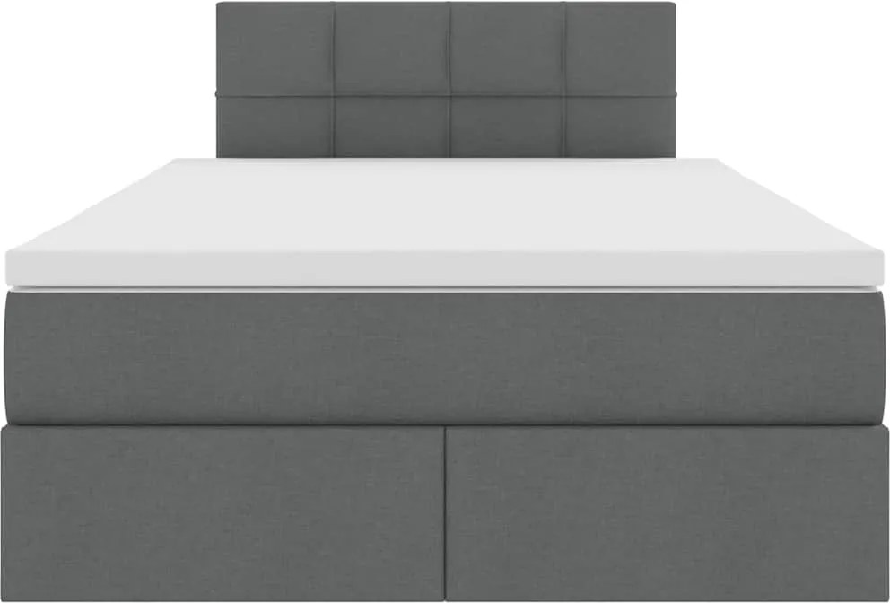 Postel s úložným prostorem a matrací Tmavě šedá 120 x 200 cm 3370501