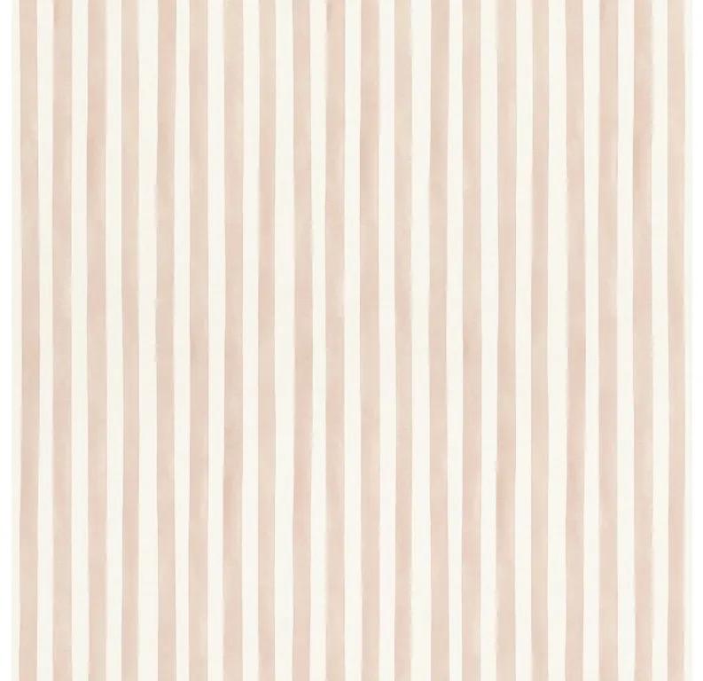 Dětská vliesová tapeta hnědé a bílé pruhy 252774 / Tapety na zeď Kids world (0,53 x 10,05 m) Rasch