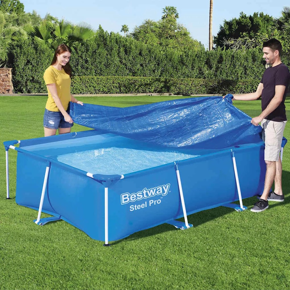 Bestway Krycí Plachta Na Bazén Flowclear 259 X 170 Cm Světle Šedá